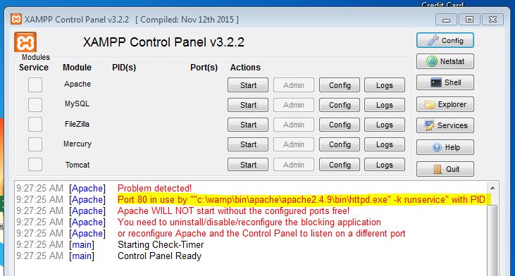 XAMPP Wont Start - Port 80 In Use - SCD Information Technology