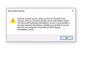 Outlook Cannot log on. Verify You Are Connected... - SCD Information Technology
